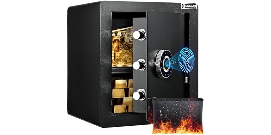 ADIMO Biometric Safe Box 1.6 CuFt. w/ Touchscreen