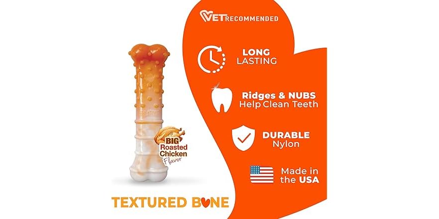 Nylabone Limited Edition 70th Birthday Textured Bone