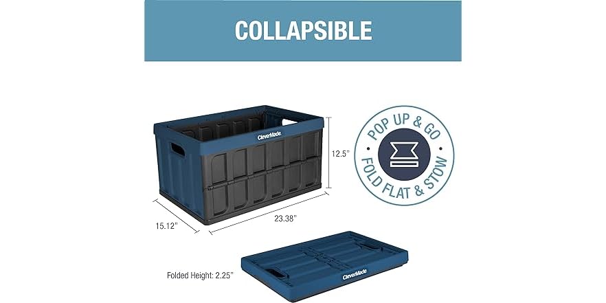 CleverMade 3PK Storage Bin (62L) Ocean, No Lid