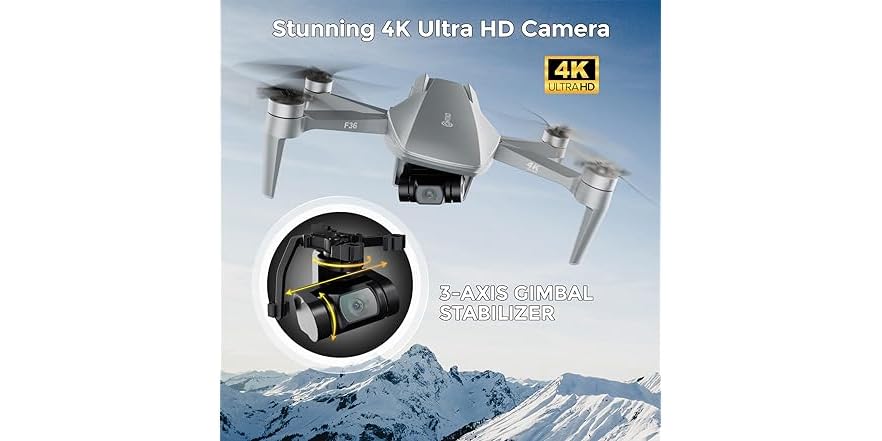 Contixo F36 4K Camera 3-Axis Gimbal Stabilizer GPS Drone