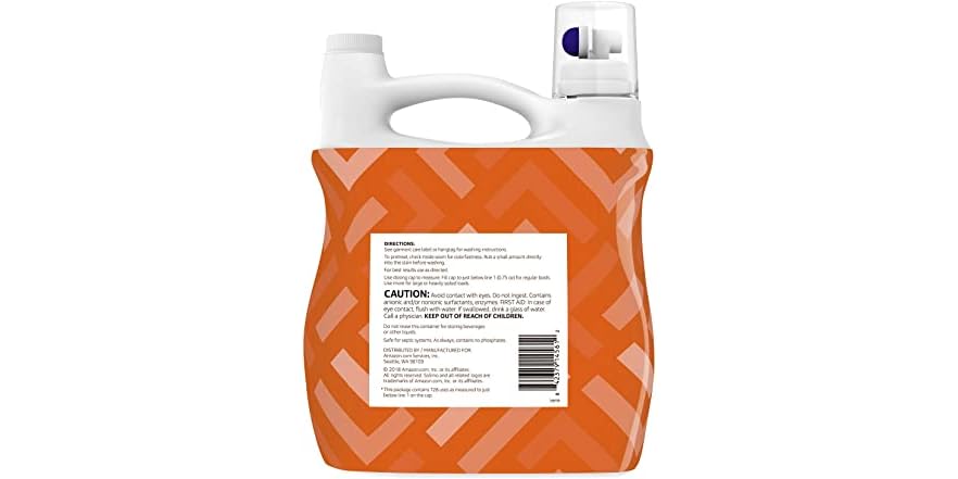 Solimo Concentrated Liquid Laundry Detergent, 96 oz