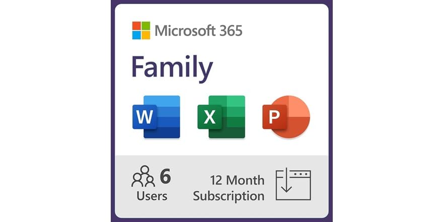 Microsoft 365 Family 1 Year Subscription