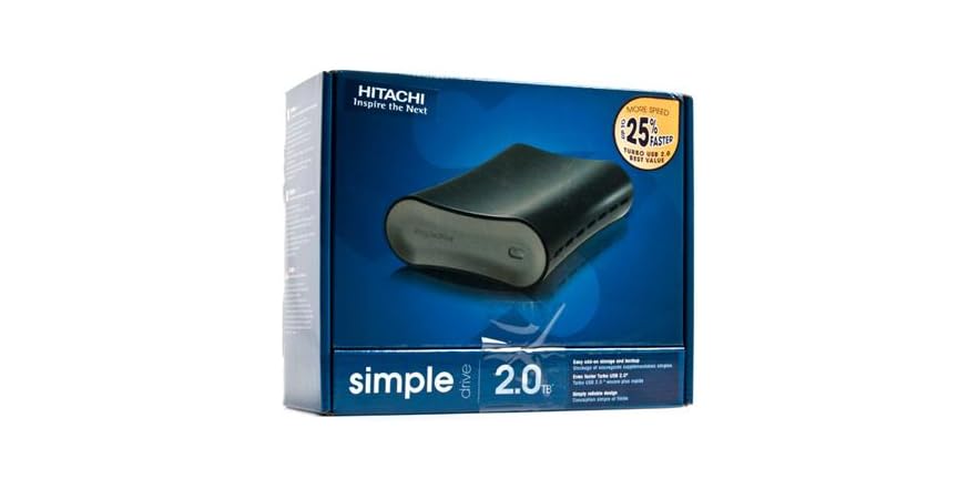 SimpleDrive 2TB Turbo USB 2.0 External Hard Drive