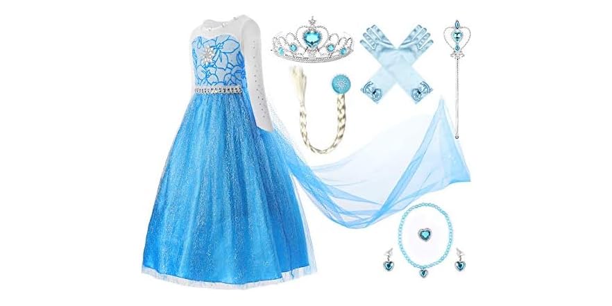 Girls Princess Queen Dress Costume