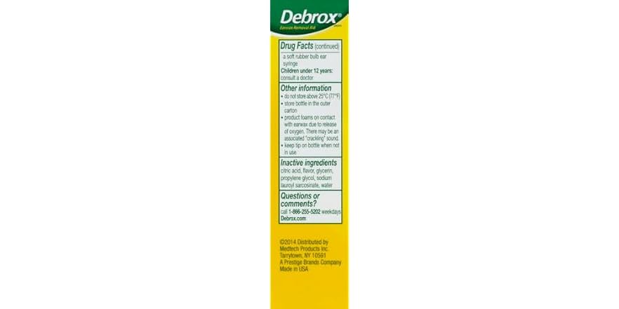 Debrox Earwax Removal Drops, 0.5 fl oz