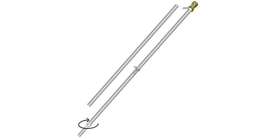 Flags Importer 6ft Spinning Stabilizer Pole Silver