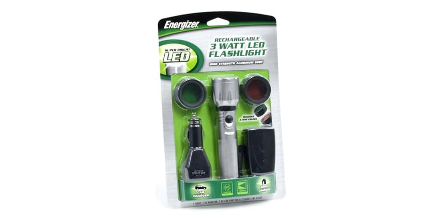 Energizer Rechargeable 3-Watt LED Flashlight Kit