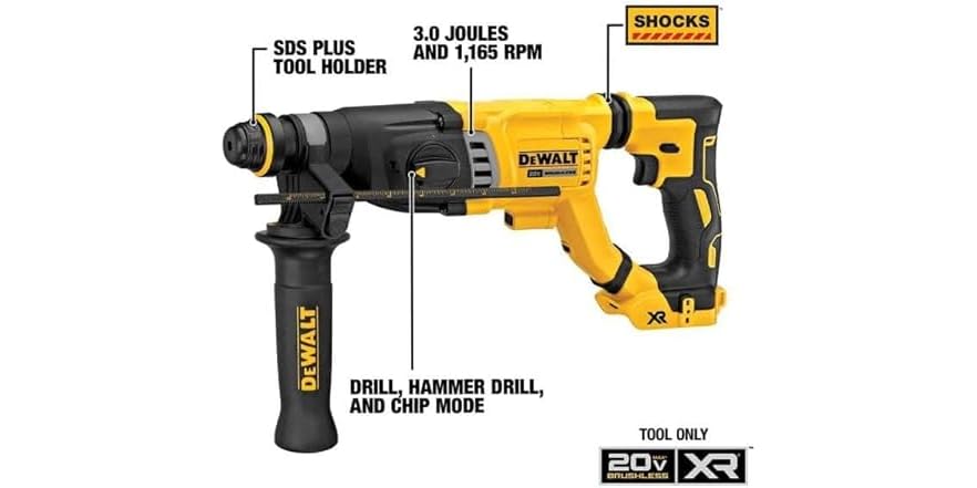 DEWALT DCH263B 20V MAX Rotary Hammer, Tool Only