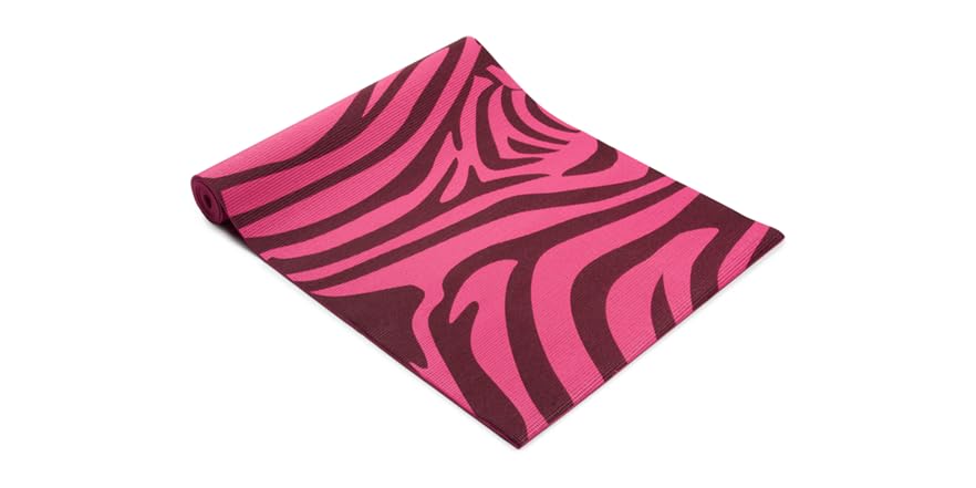 Fitness Basics Pink Zebra Yoga Mat