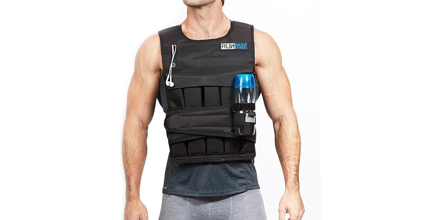 RUNMax Weighted Vest 60lb, No Shoulder Pads