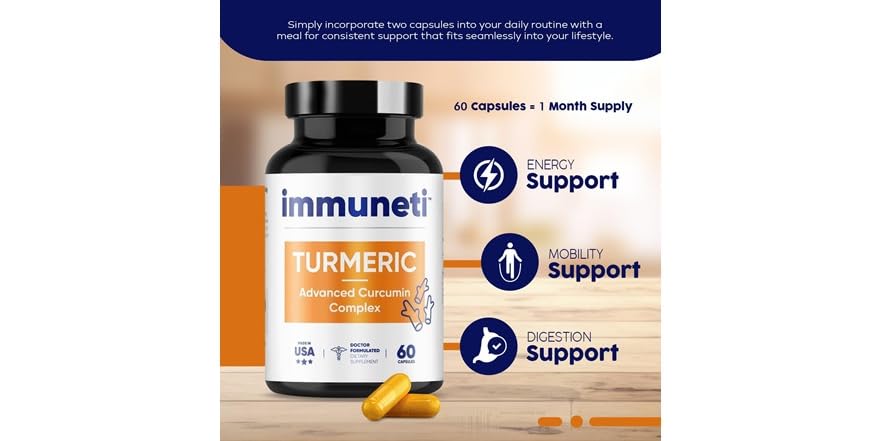 Immuneti - Turmeric Advanced Curcumin Complex 120 Capsules