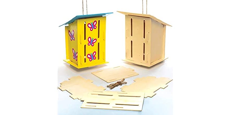 Baker Ross Wooden Butterfly House Kits
