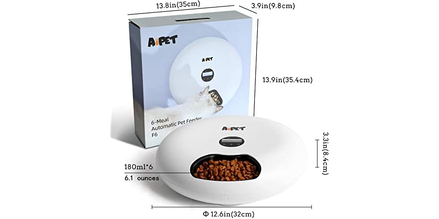 Aipet B082KD3NW8 Automatic Pet Feeder White (Open Box)