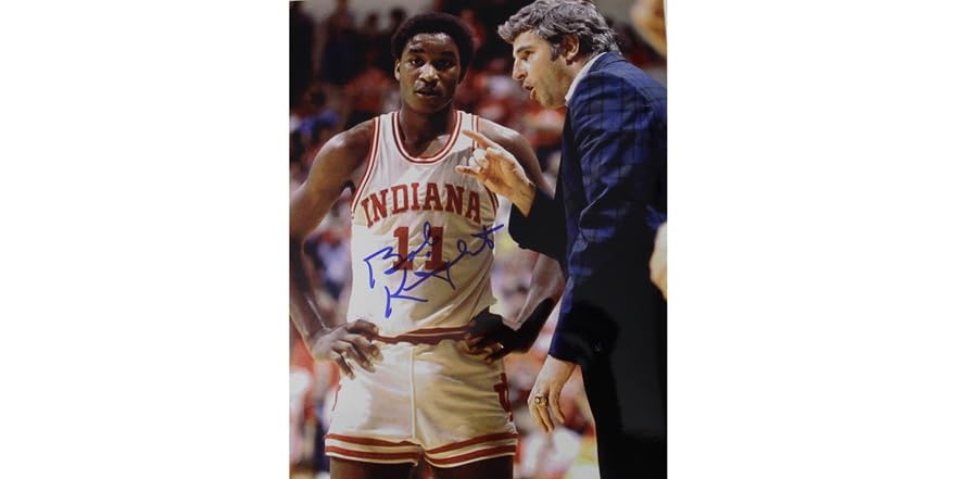 Bob Knight w/ Thomas Autographed Photo