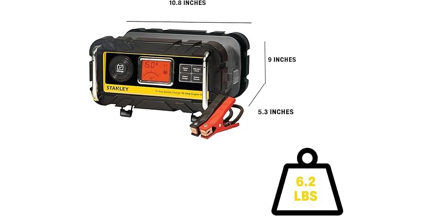 STANLEY BC15BS 15A 12V Bench Battery Charger