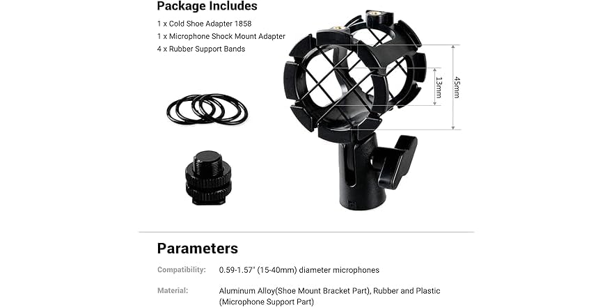 2 Pack Microphone Shock Mounts