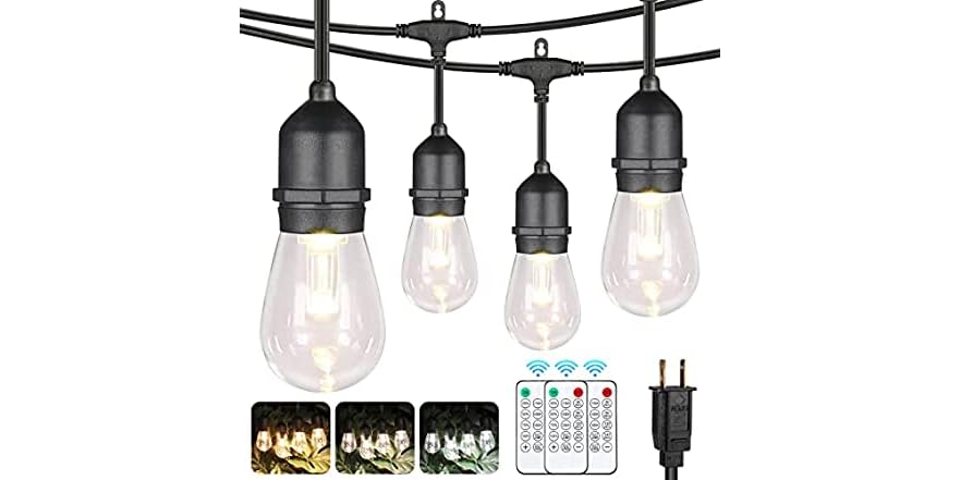 Mlambert 3 Color in 1 LED Outdoor String Lights