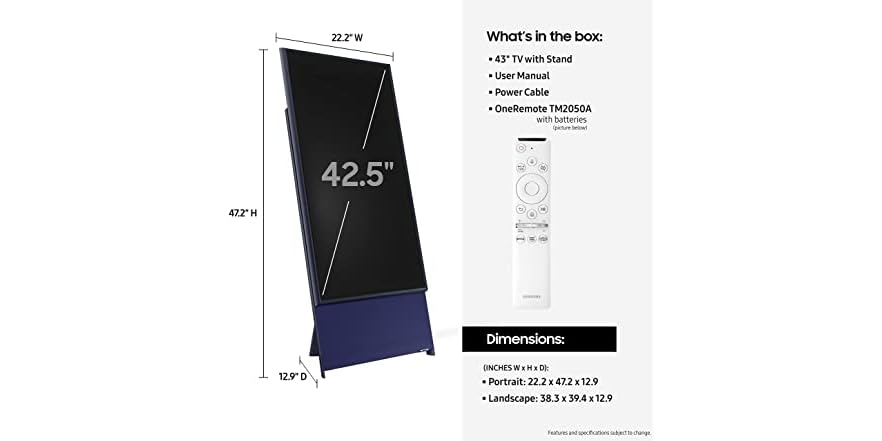 Samsung 43" Class The Sero Smart TV