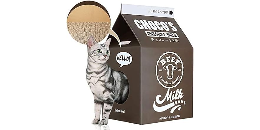 Milk Box Shape Cat Scratching House Bed