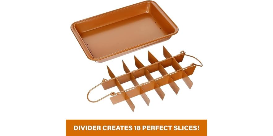 Brownie Baking Pan with Built in Slicer (2 or 3Pk)