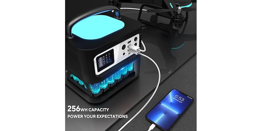 TIG FOX T500 Portable Power Station 500W Gray/Silver