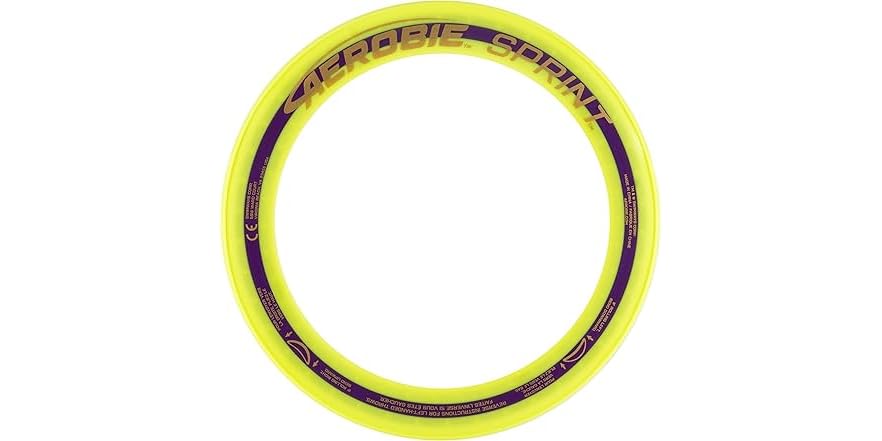 Aerobie Sprint Ring Outdoor Flying Disc - 10 Inches - Yellow