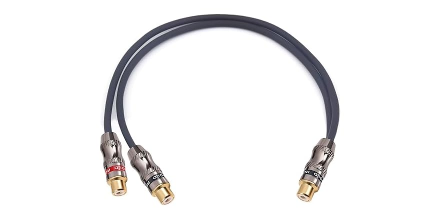 2-Pack Devinal RCA Y-Cable Adapter 10"