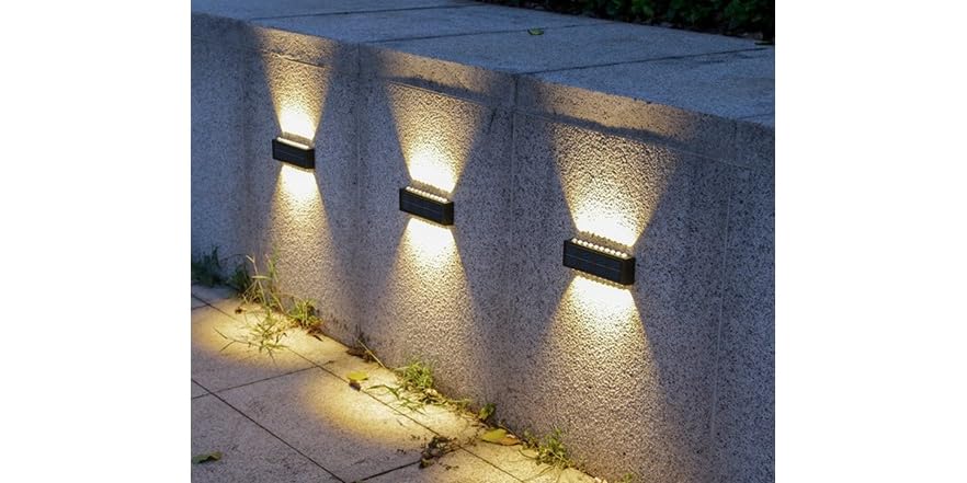 4-Pack Solar Wall Light Sconces