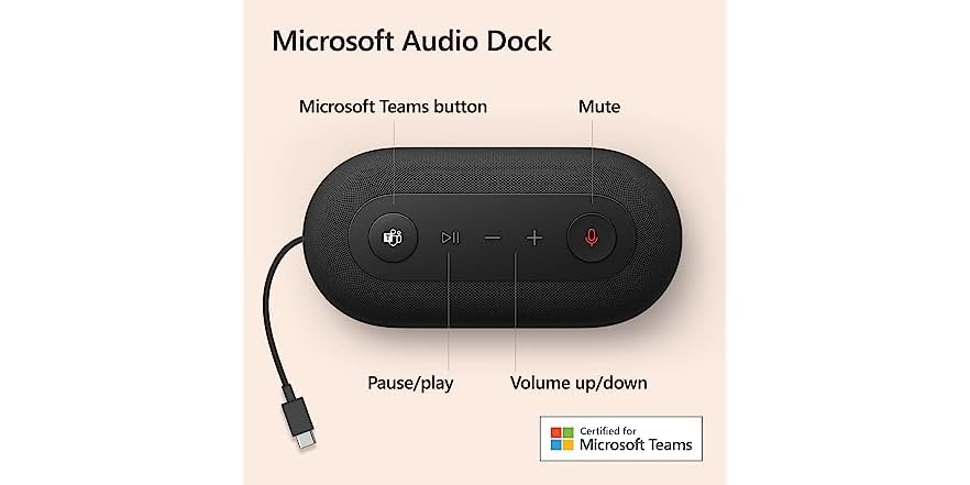 (NEW) Microsoft Audio Speaker Phone & Pass-Through Charging Dock