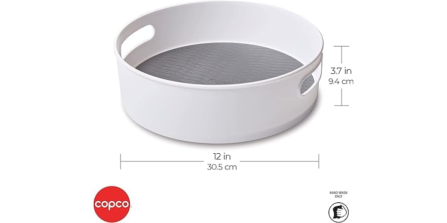 Copco Non-Skid Storage Turntable, 12-Inch, Gray