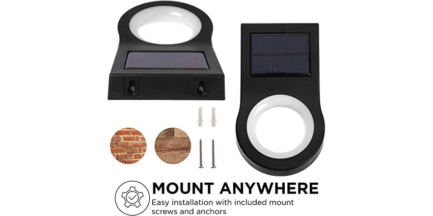 Motion Sensor Solar Wall Light, 2-Pack