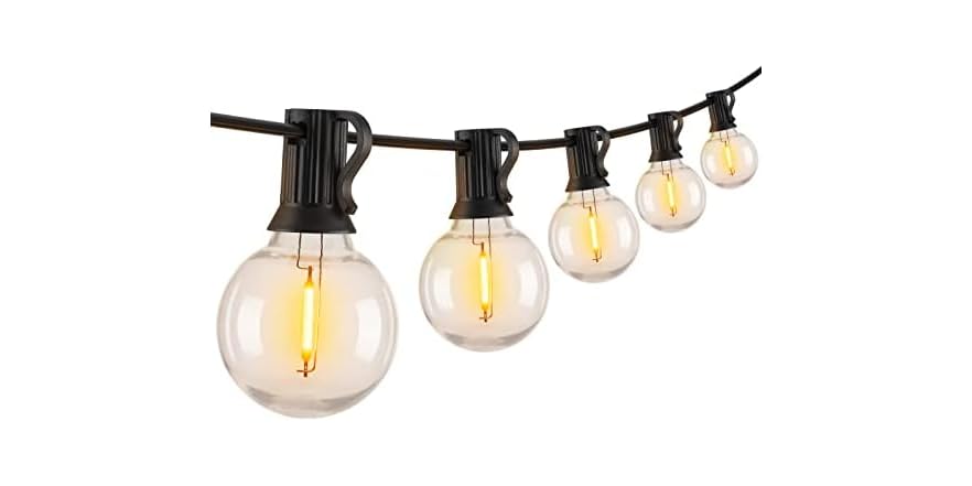 Brightown Outdoor String Lights 38FT- LED G40 Globe