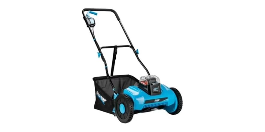 Pulsar 40v Cordless Reel Mower with 2.0Ah Battery and Grass Catcher ...