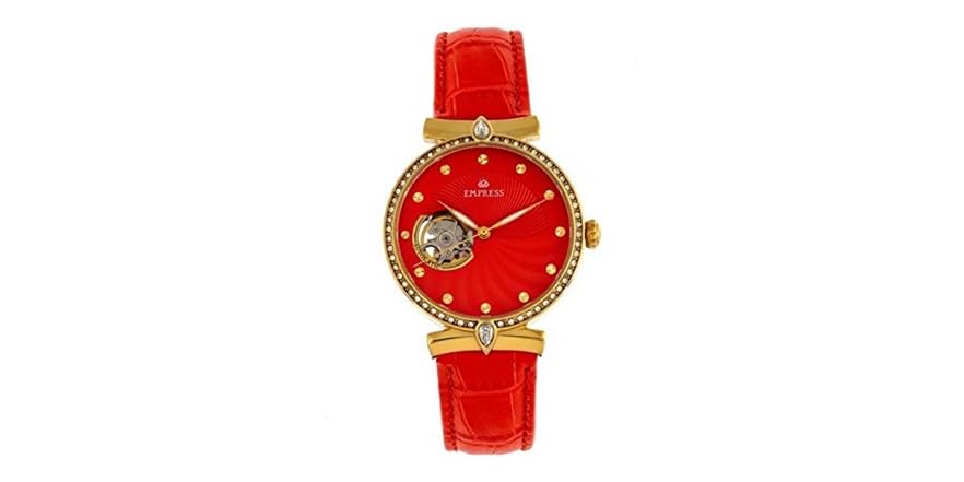 Empress Edith Leather Band Watch