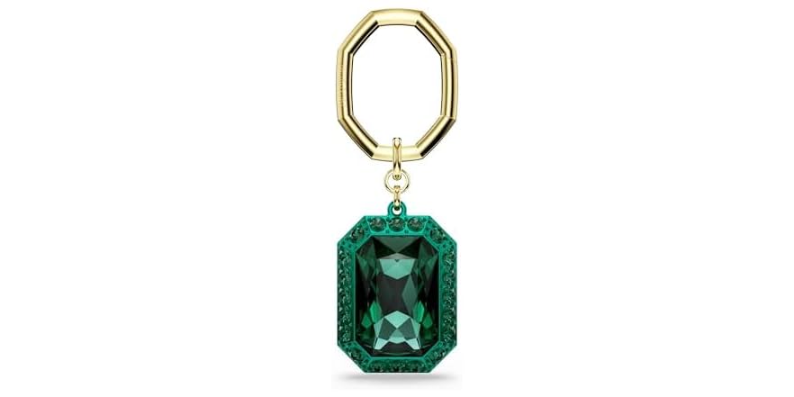 Swarovski Green Octagonal Key Ring