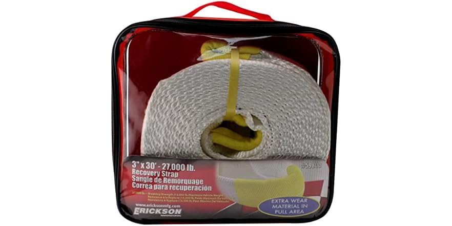 Erickson 3" x 30' Recovery Strap, 27,000lbs