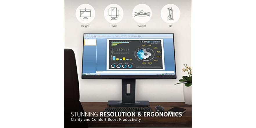 ViewSonic VG2448A 24" Ergonomic Monitor