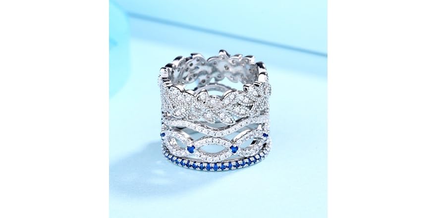 Sapphire Stackable Ring Set