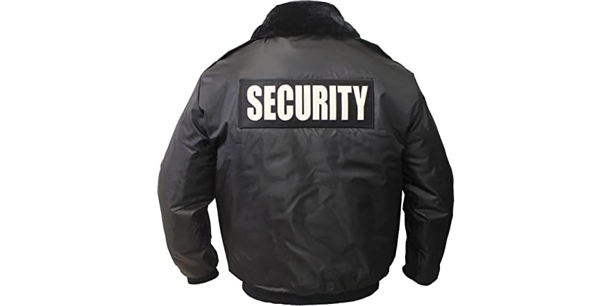 Bomber Jacket with Reflective Security ID