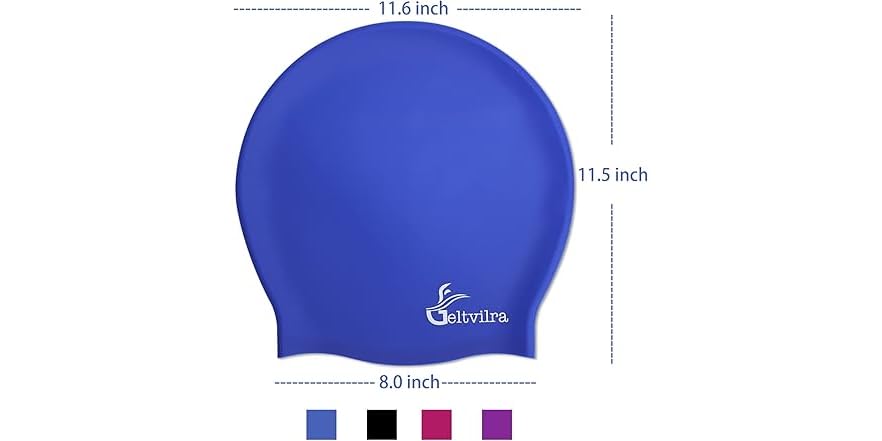 Extra Large Swim Caps for Braids - 4 Pack