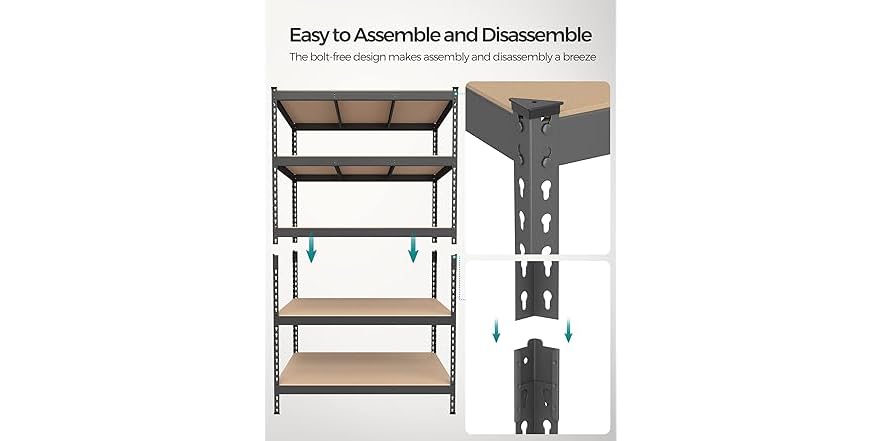 SONGMICS 5-Tier Adjustable Shelving Unit