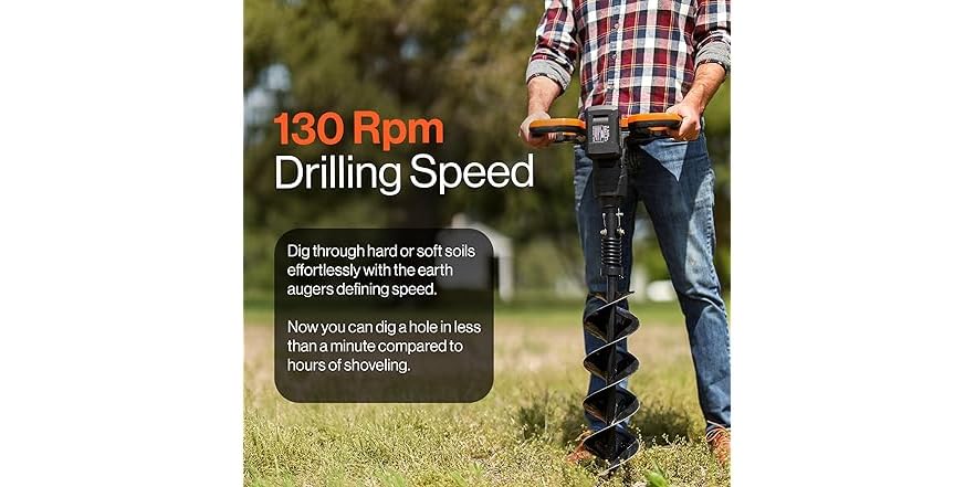 SuperHandy Electric Earth Auger - 48V 2Ah