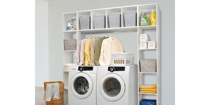 Horizontal 4 Cube Storage White