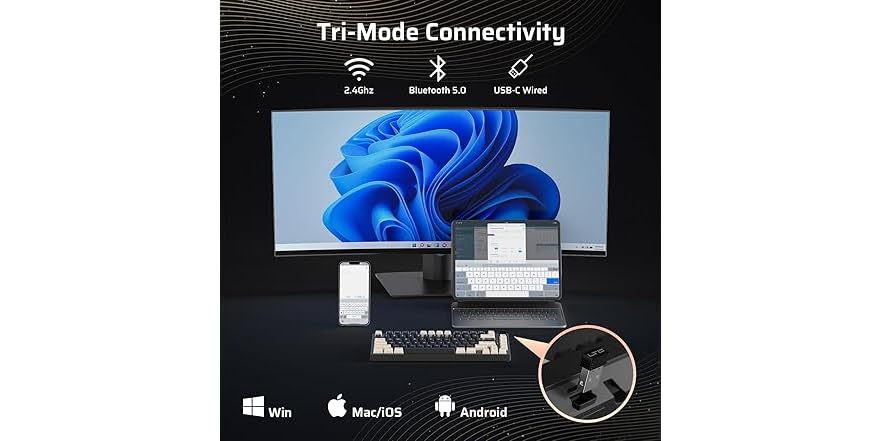 LTC Nimbleback Wireless 81-Key Mechanical Keyboard (Open Box)