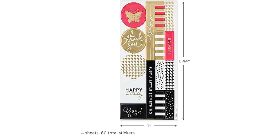 Hallmark Floral Tissue Paper w/ Stickers