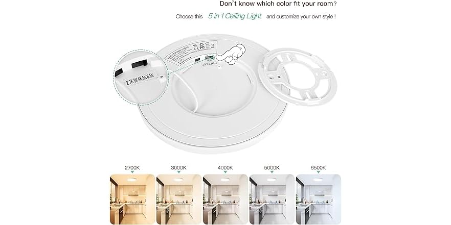 Brightever 9" Flush Mount LED Fixtures