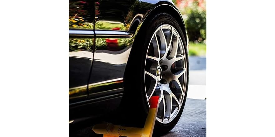 Zone Tech WL0003 Wheel Clamp Chock Lock Red/Yellow