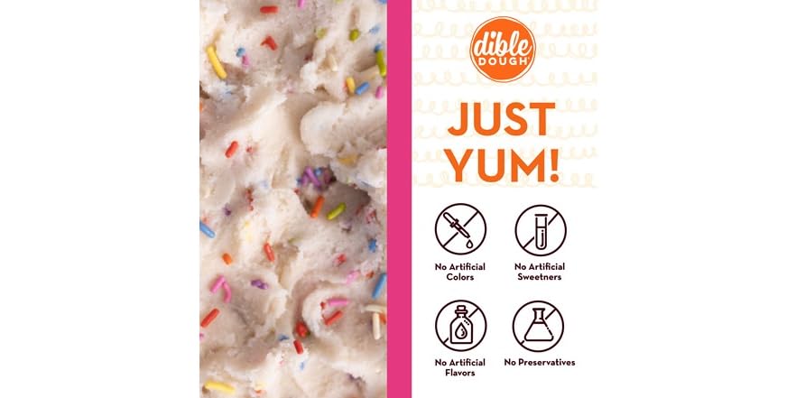 10Pk Dible Dough Shelf Stable Edible Cookie Dough