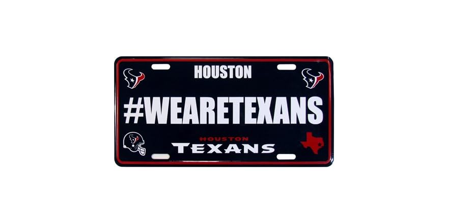NFL Houston Texans Hashtag License Plate