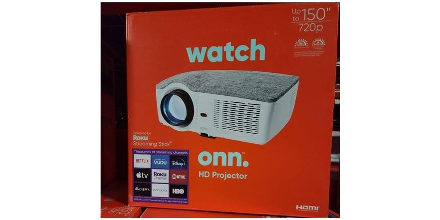 Onn Projector 720p Portable with Roku